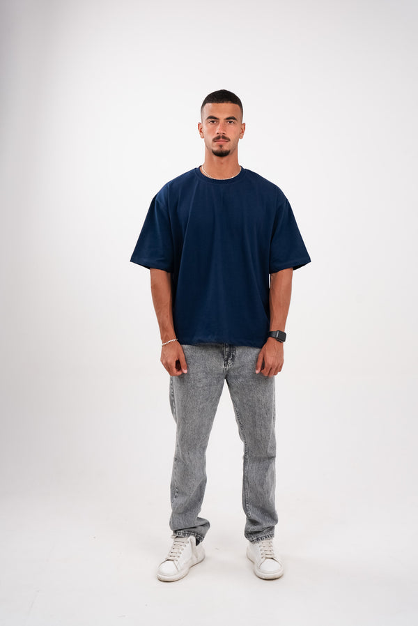 Navy Blue Boxy T-Shirt – Basic Stitches